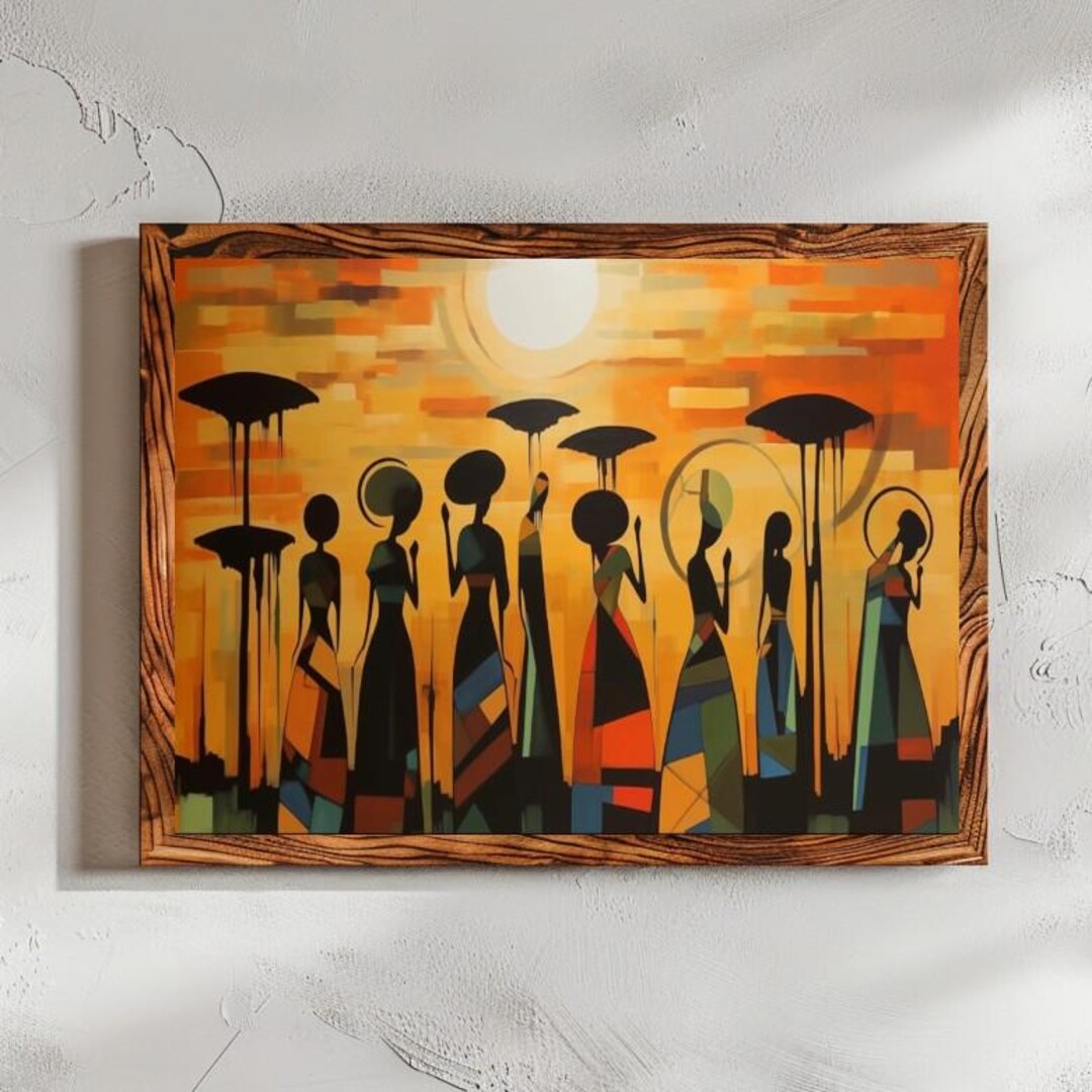 Angola Art Print: Abstract African Decor, Afrocentric Wall Art (digital ...
