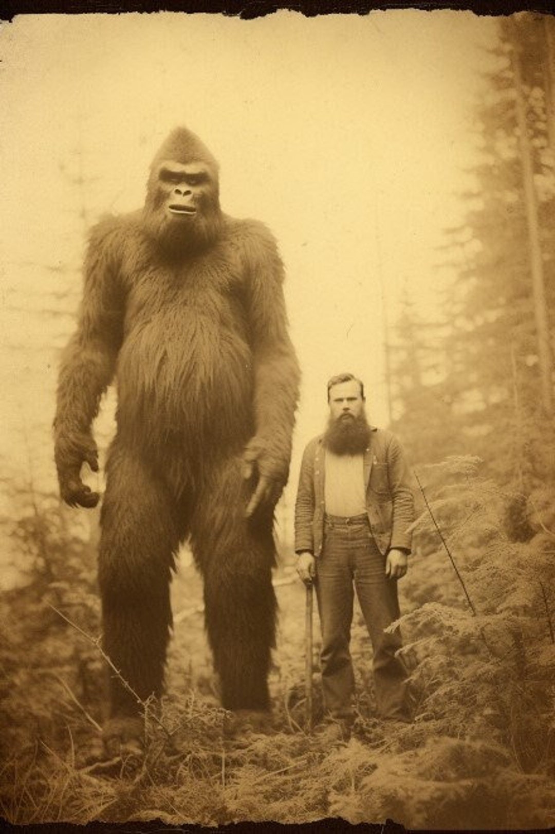 Big Foot, Sasquatch, Vintage Photo, Photograph, Urban Legend, Art Print ...