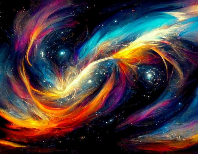 The Galaxy Frameable Art, Abstract Art, Wall Art, Paintings, Cool Art ...