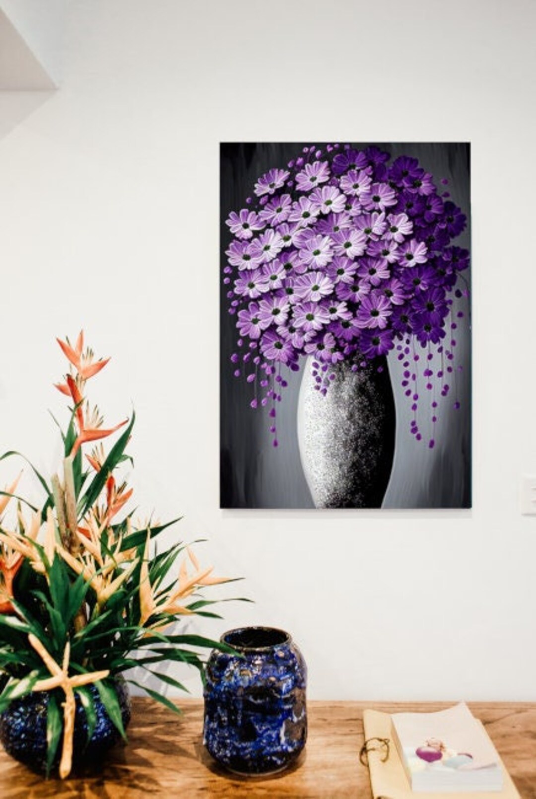 Purple Daisies, Affiches, Art Prints, Painting, Wall Prints, Frameable ...