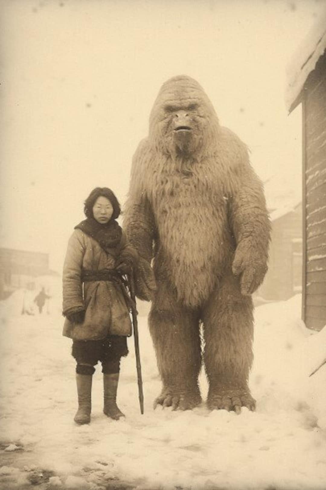 Yeti, Abominable Snowman, Digital Vintage Photograph, Frameable Art ...