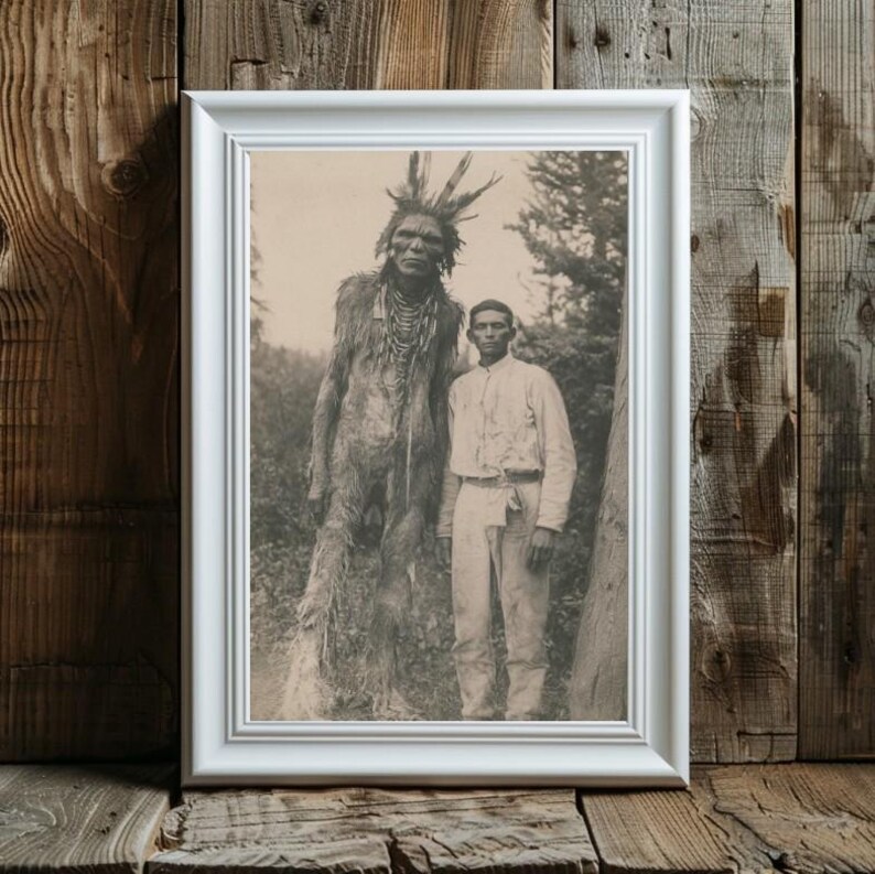 Vintage Native American Art Print: Skookum & Shampe Folklore (digital ...