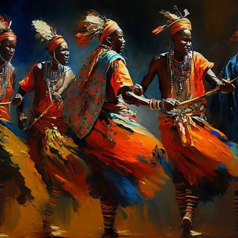 African Dance Paintings - Etsy