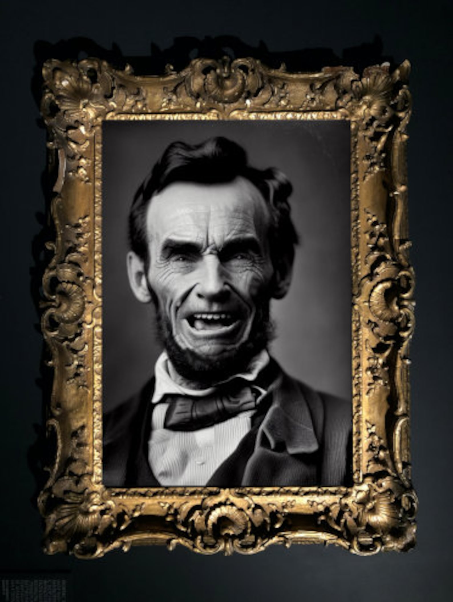 Laughing Abraham Lincoln Portrait: Humorous Vintage Photo (digital ...
