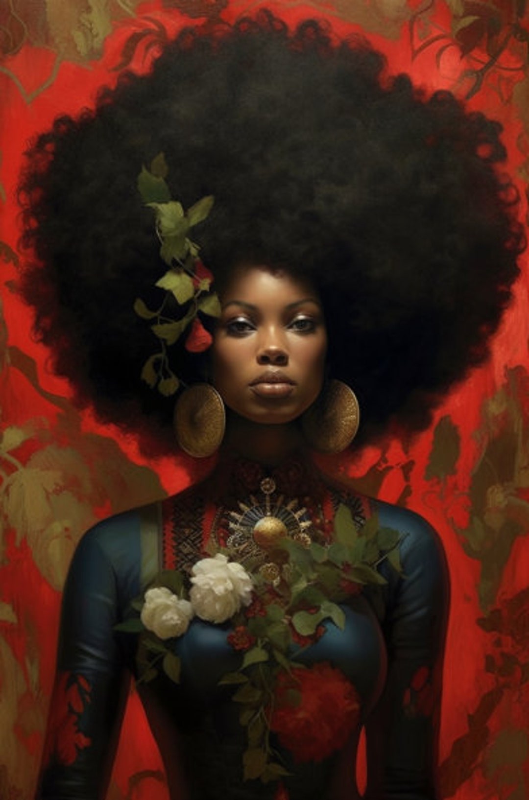 Queen, Black Art, Beautiful Black Woman, African American Art, Poster ...