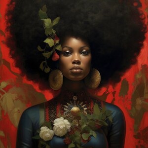 Queen, Black Art, Beautiful Black Woman, African American Art, Poster ...
