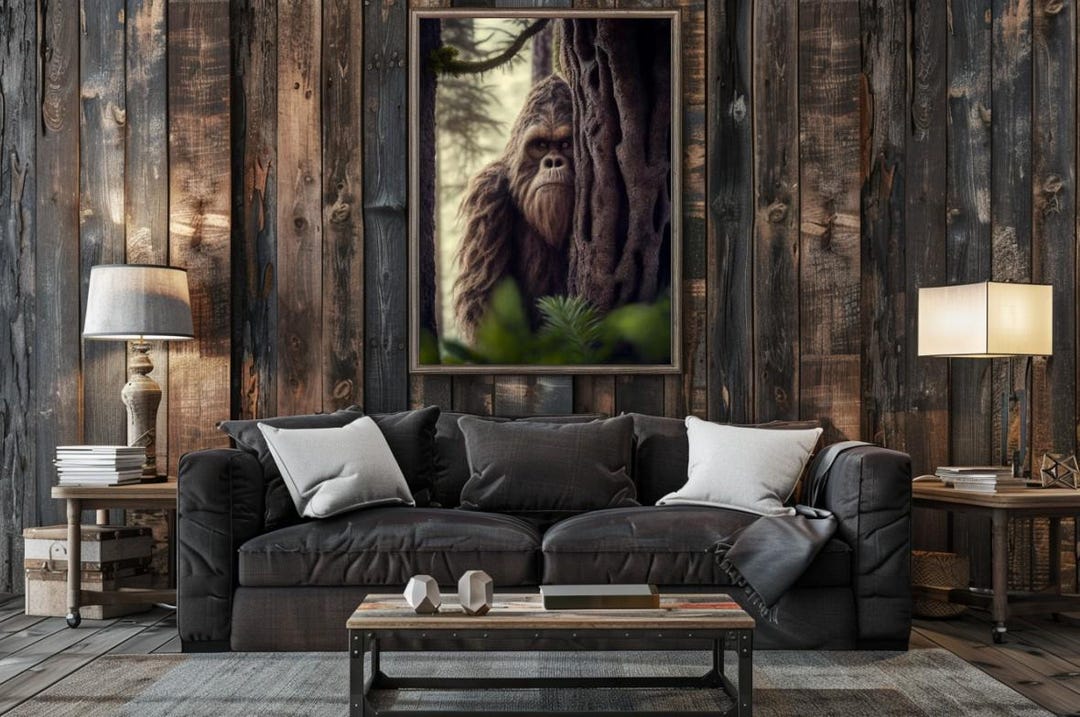 Whimsical Sasquatch Art Print: Playful Bigfoot Illustration (digital ...