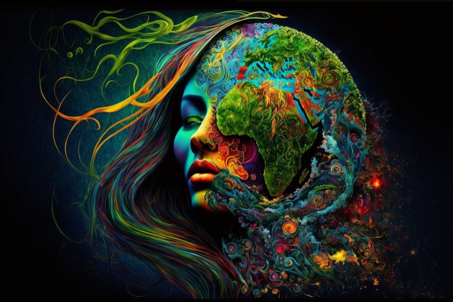 Mother Earth Frameable Art Abstract Art Wall Art - Etsy