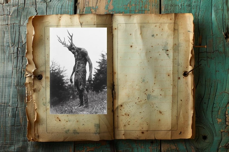 Vintage Wendigo Art Print | Photorealistic Cryptid Wall Art | Gothic ...