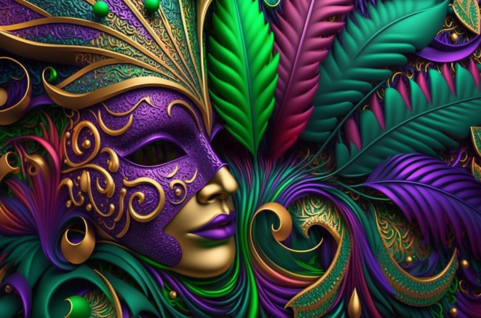 Mardi Gras, Mardi Gras Art, Mardi Gras Theme, Mardi Gras Wallpaper, New Orleans Art, New Orleans ...