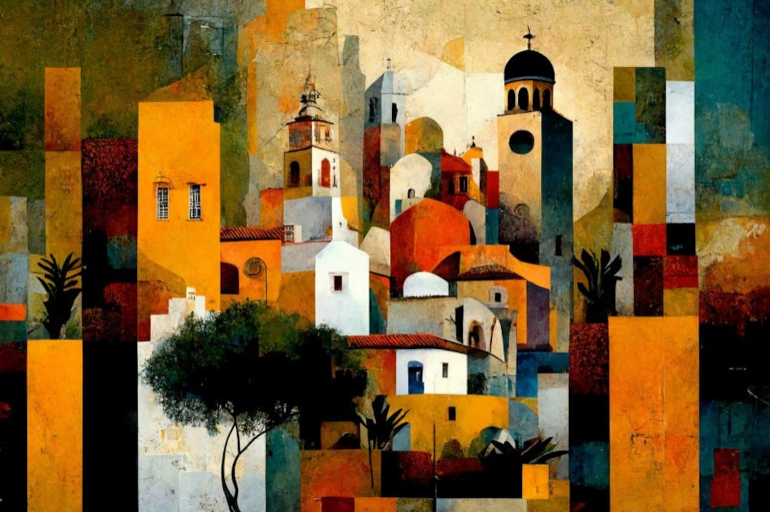 Spain, Frameable Art, Abstract Art, Wall Art, Paintings, Home Decor ...