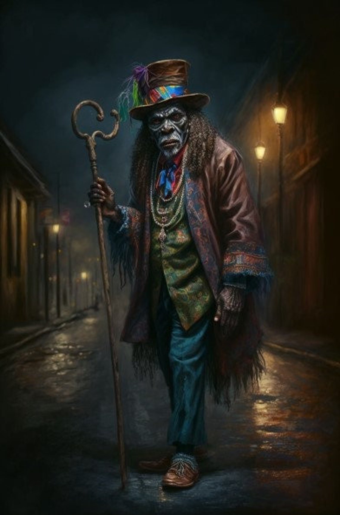 New Orleans Voodoo Witch Doctor, New Orleans Art, New Orleans Decor, AI ...