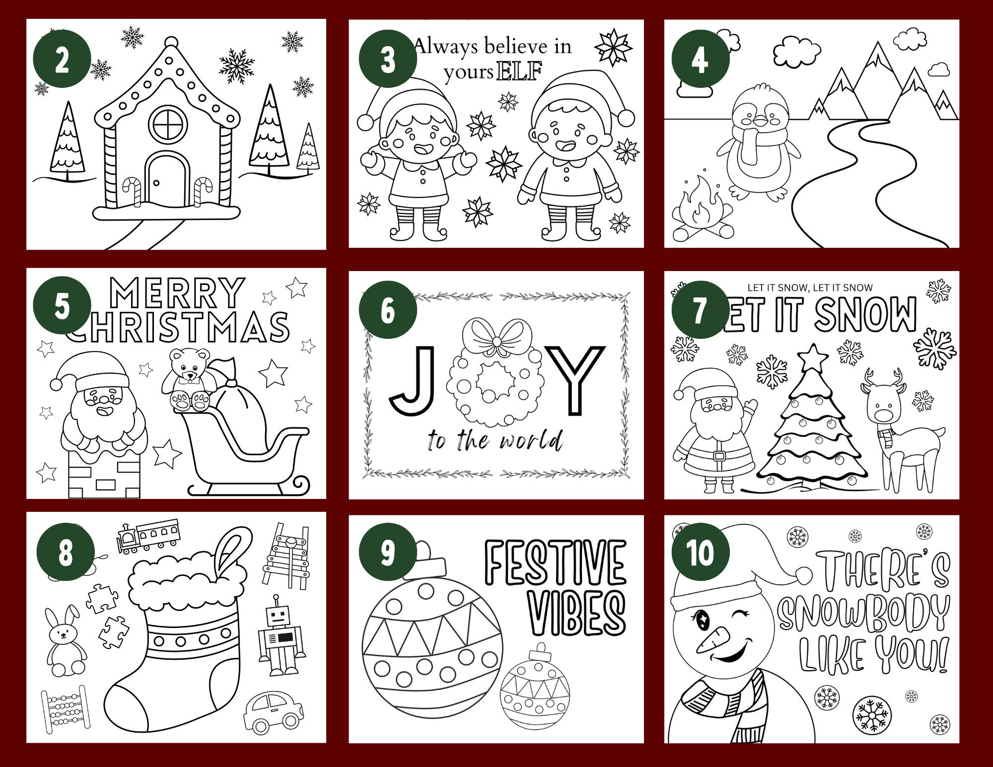 Personalized Colouring Page | Christmas Colouring Pages for Kids ...