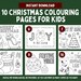 10 Christmas Colouring Pages for Kids Instant Download - Etsy