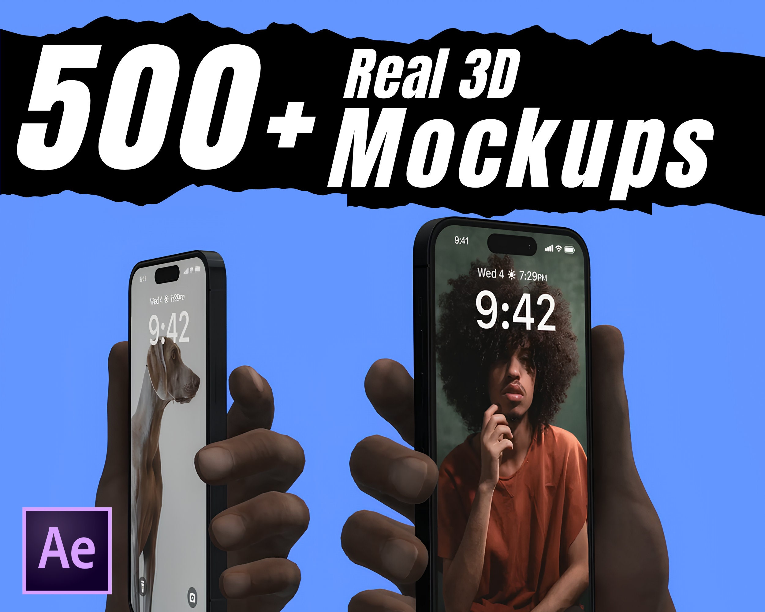 500 Real 3D Mockups, 3D Animation, After Effect, iPhone 13 Pro, Apple ...