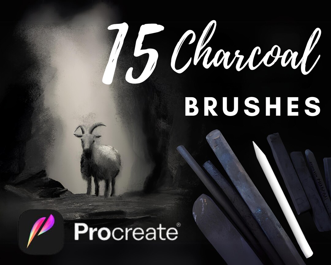 Procreate Charcoal Brushes Procreate Pencil Charcoal Brushe Included ...
