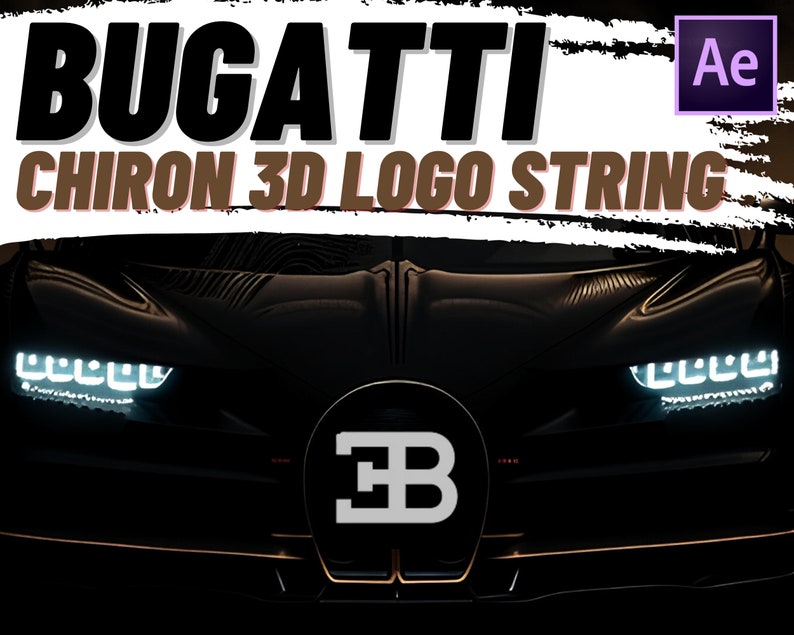 Bugatti Chiron 3D Logo Stringlogo Introcustom Logo - Etsy