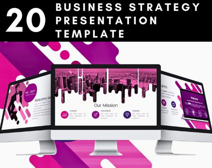 Business Strategy Presentation Template 20 Unique Slides Each Template ...