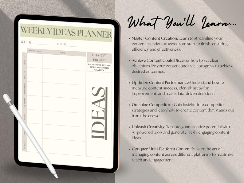 Social Media Canva Content Planner With Ai Prompt Social Media 2024 ...