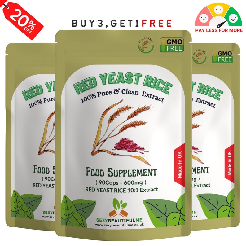 Red Yeast Rice Capsules 600mg-vegan Caps-vegan, STRONG &EFFECTIVE - Etsy