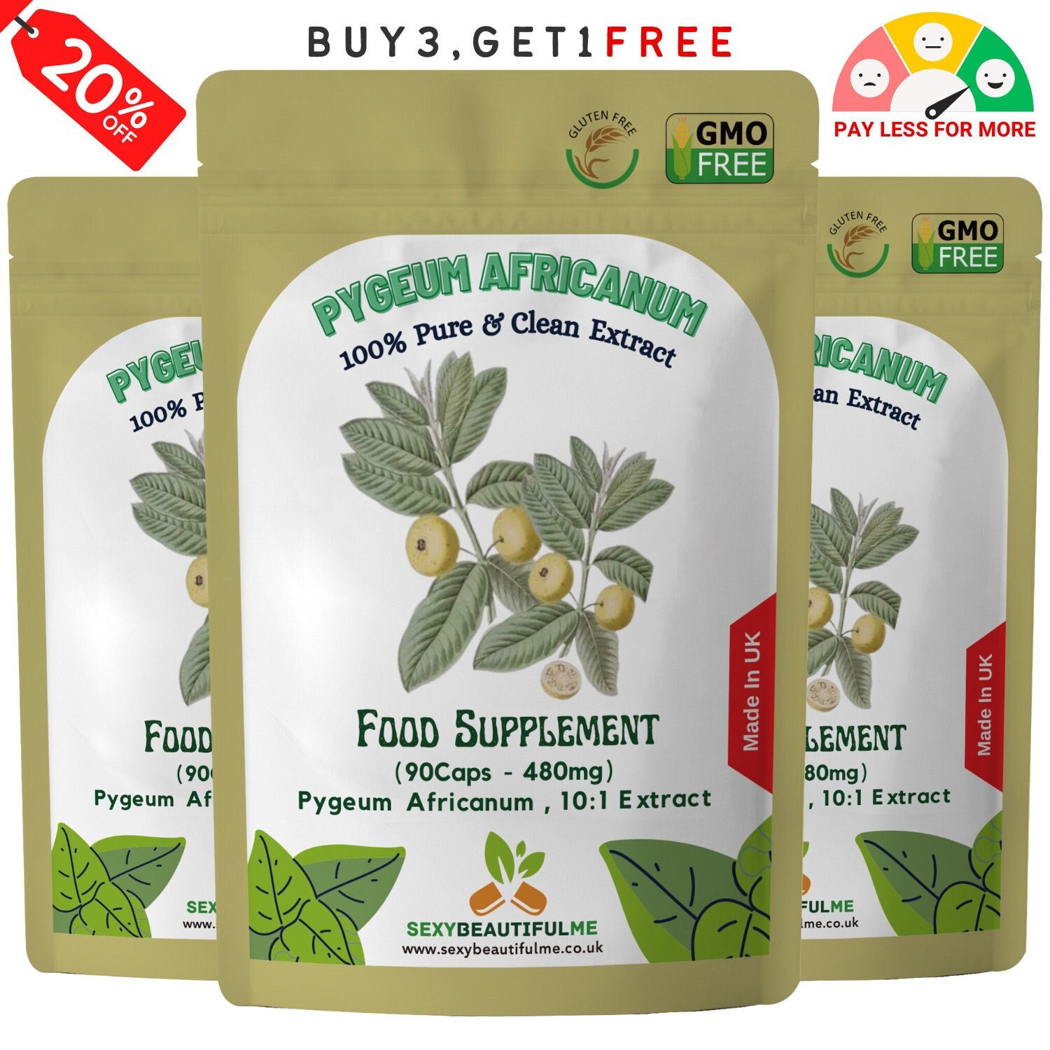 Pygeum Africanum Capsules 4800mg-prostates Health,vegan Capsules-100% ...