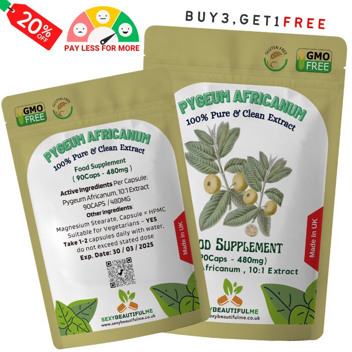 Pygeum Africanum Capsules 4800mg Prostates Healthvegan Capsules 100 Natural And Strong Extract