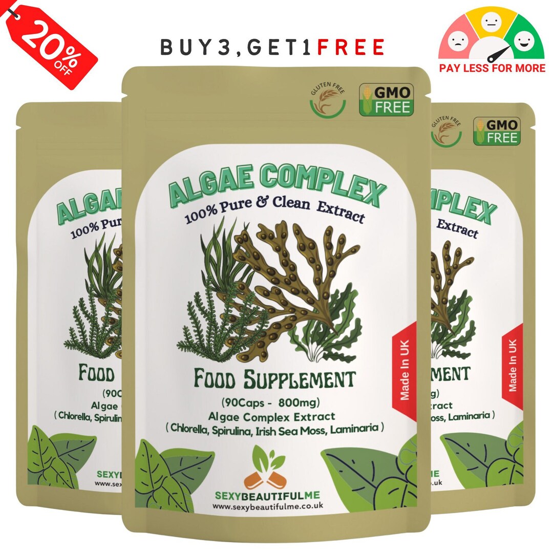 Algae Complex Capsules 800mg-(quercetin &bromelain)-vegan,stron ...