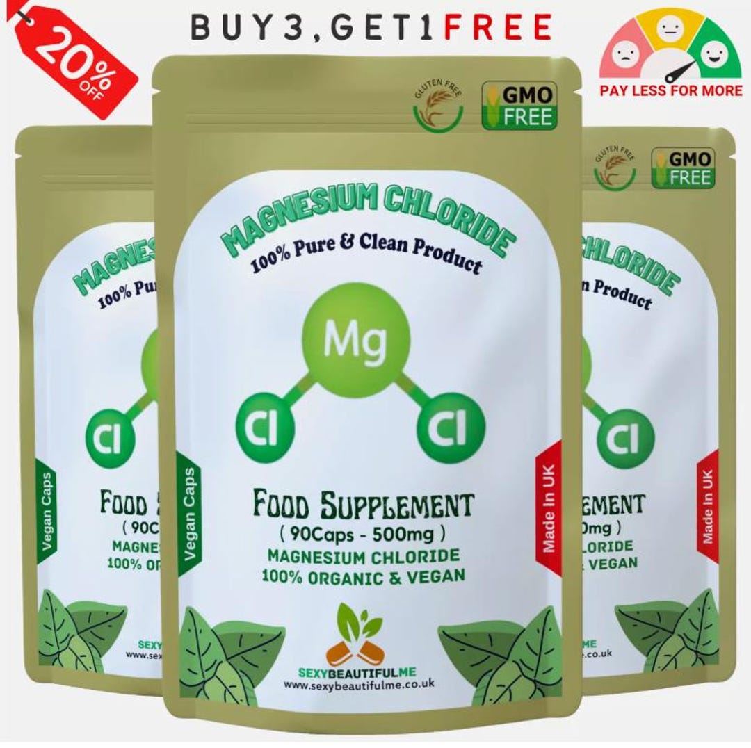 Magnesium Chloride Capsules 500mg–magnesium Chloride Natural-vegan ...