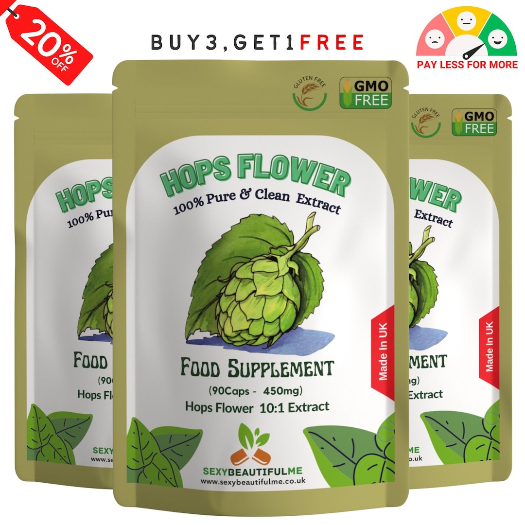 Hops Flower Extract Capsules: 4500mg Vegan Supplement - Etsy