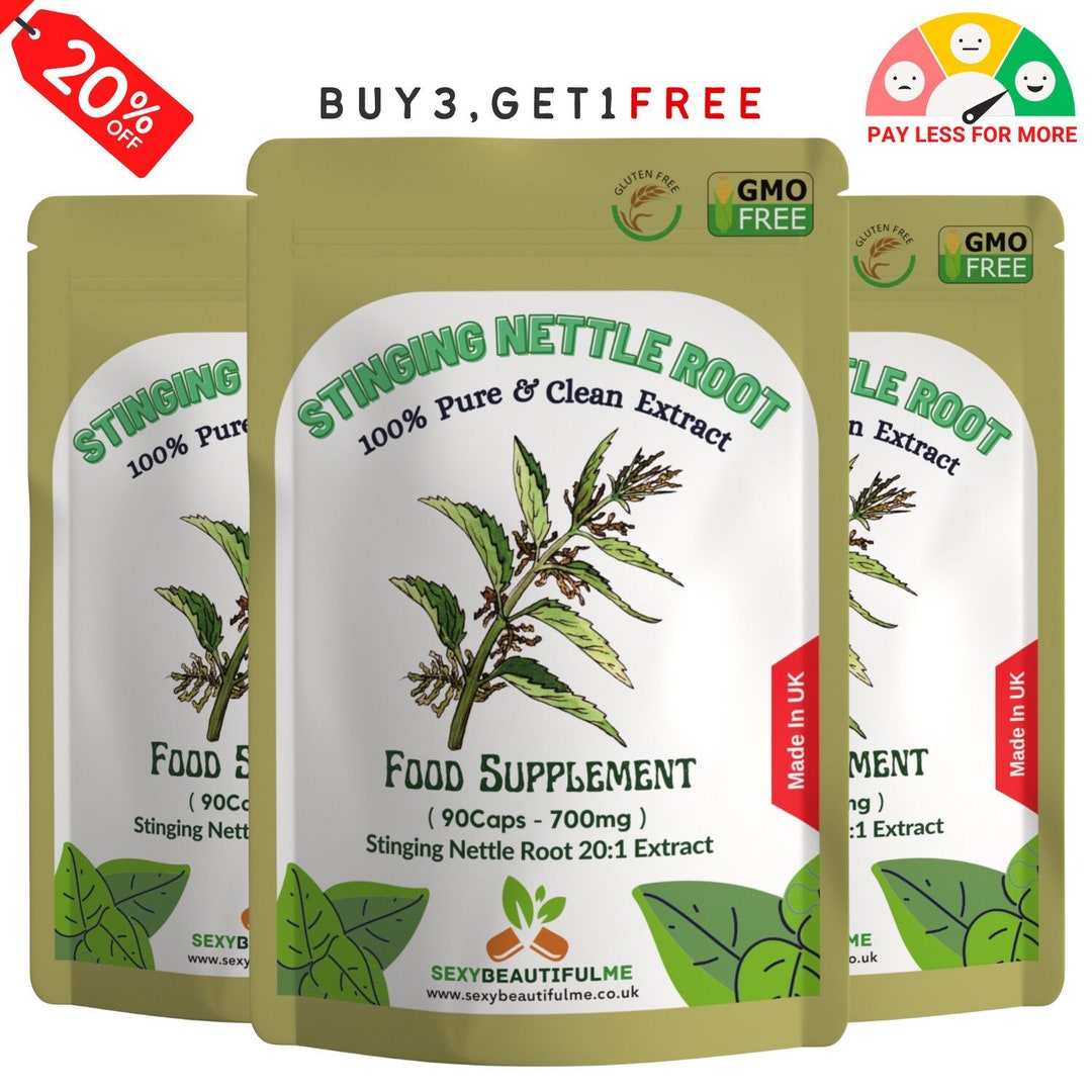 Stinging Nettle Root Extract Capsules 14,000mg , Genuine Strong Vegan ...