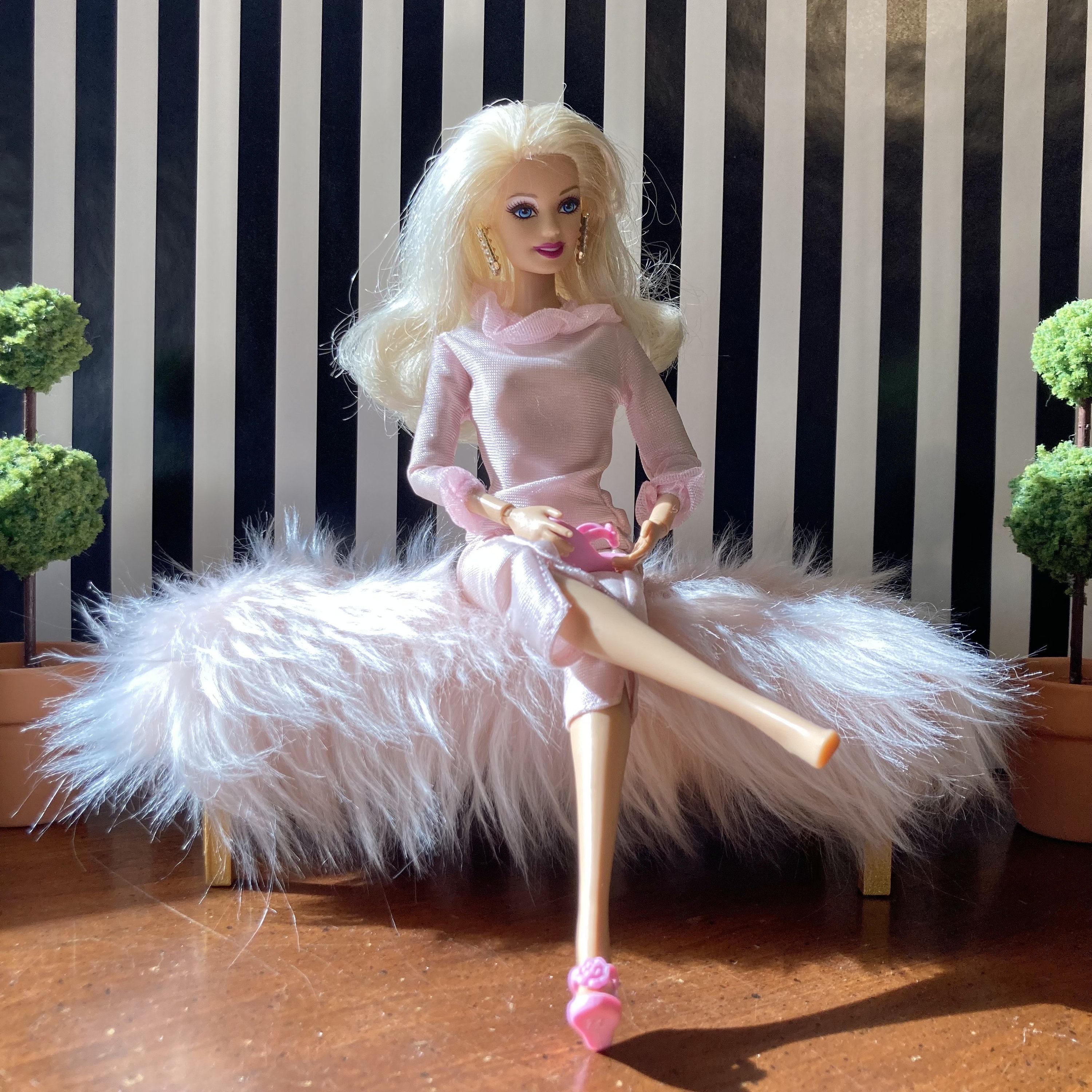 Light Pink Furry Bench in 1:6 Scale for 11” - 12” Fashion Dolls - Etsy