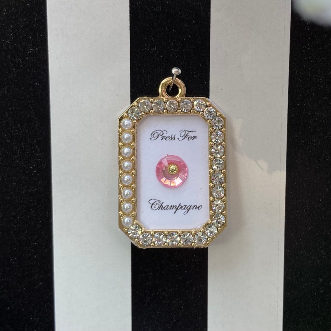 Mini “press for Champagne” Button Plaque With One (faux) Bottle of ...