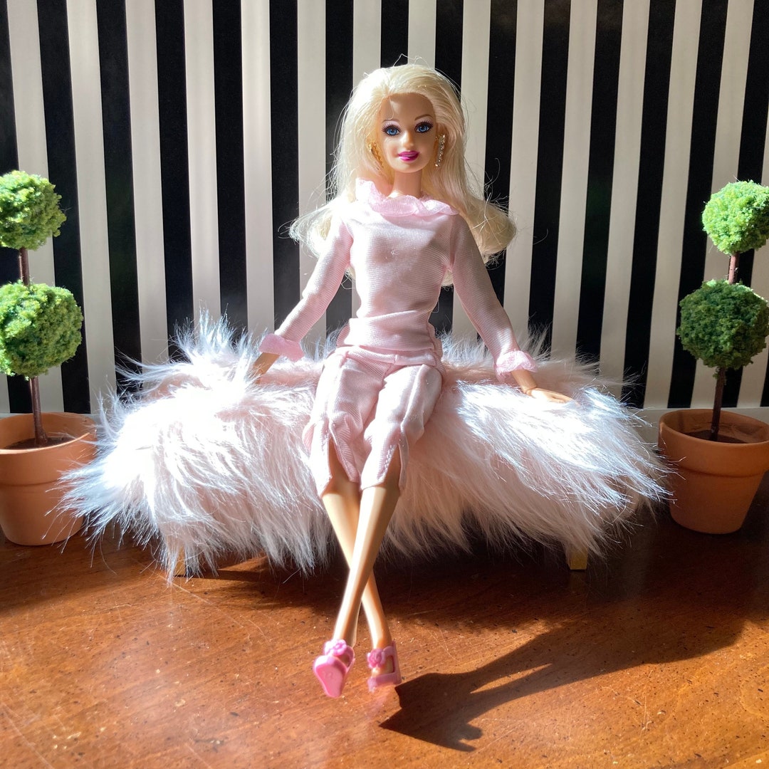 Light Pink Furry Bench in 1:6 Scale for 11” - 12” Fashion Dolls - Etsy
