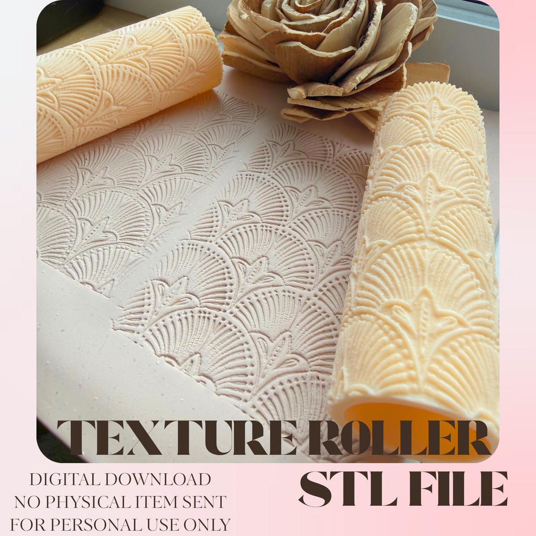 Intricate Fan Texture Roller for Polymer Clay, Fan Pattern Clay Texture ...