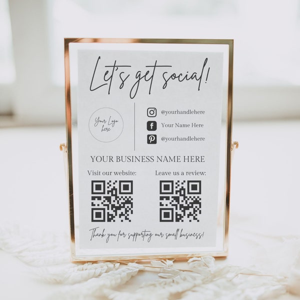 Instagram Qr Code Follow Sign - Etsy