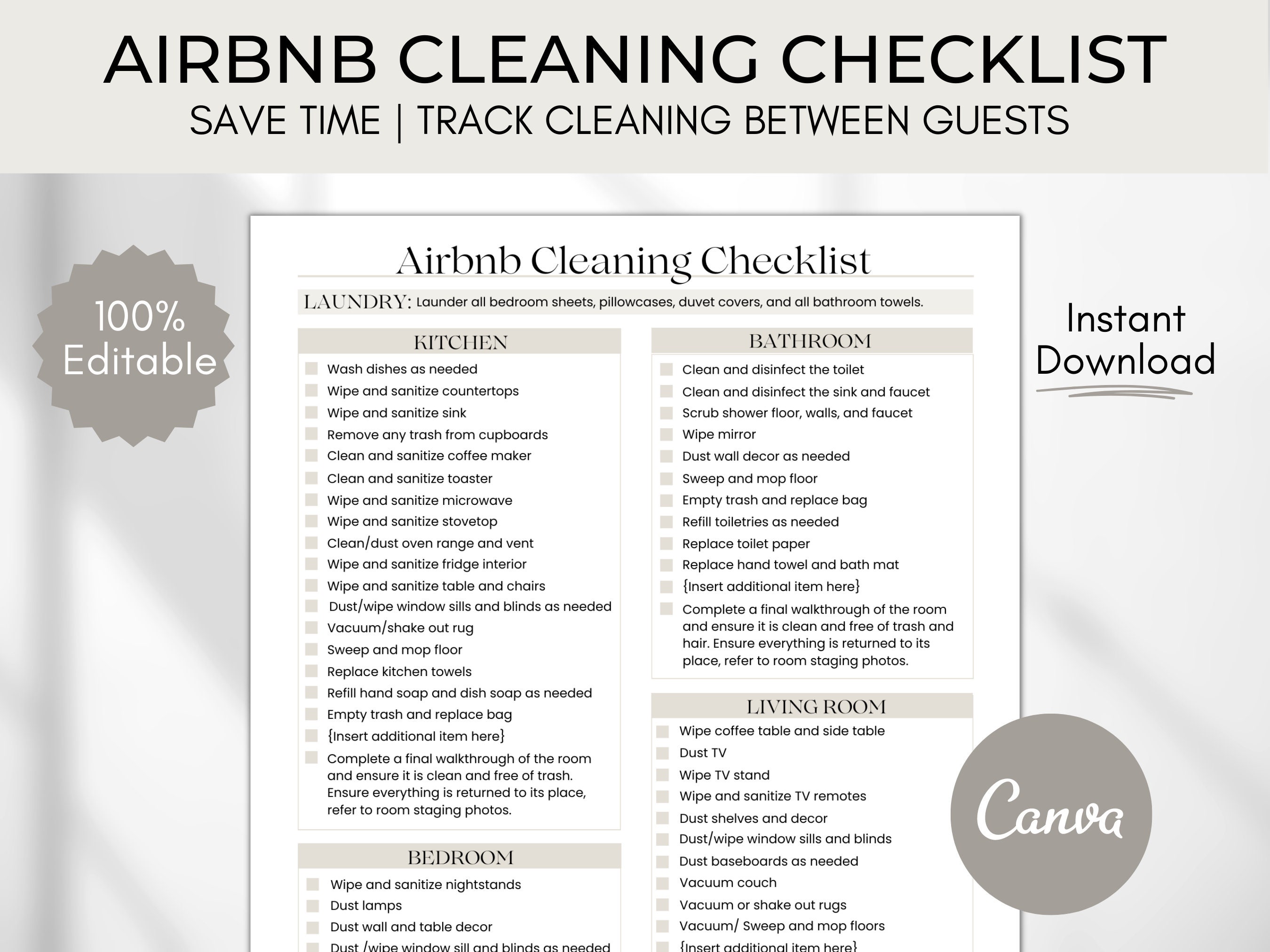 Airbnb Cleaning Checklist Editable Airbnb Canva Template Etsy Airbnb Cleaning Checklist Editable Airbnb Canva Template Etsy