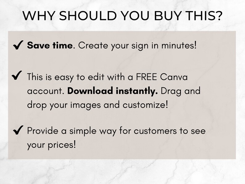 Price List Sign Editable Price List Sign Printable QR Code - Etsy