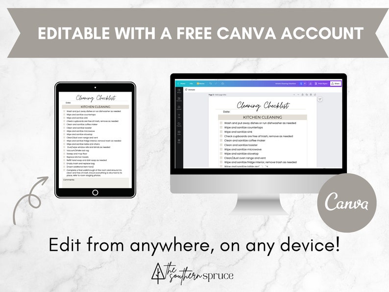 Airbnb Checklist Template Bundle, Editable Airbnb Inventory Checklist and Cleaning Checklist ...