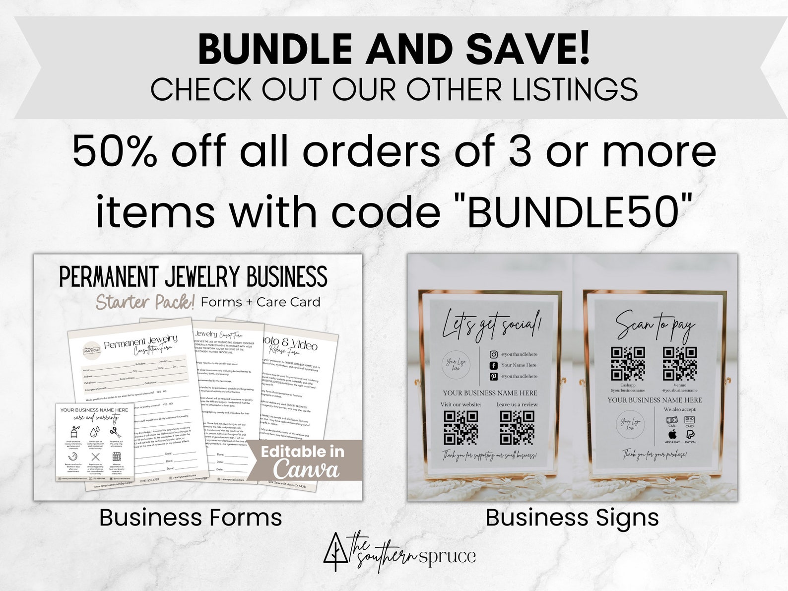 Permanent Jewelry Price List Sign, Permanent Jewelry Editable Template ...