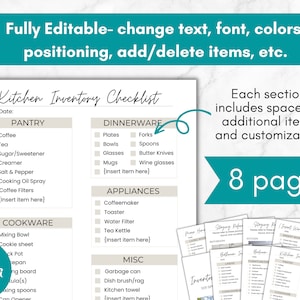 Airbnb Inventory Checklist Template, Editable Airbnb Essential Items ...