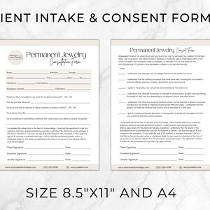 Permanent Jewelry Business Starter Kit, Permanent Jewelry Consent Forms ...