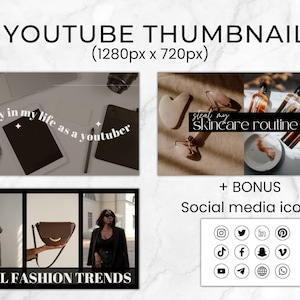 Youtube Branding Kit, Editable Youtube Thumbnails, Youtube Banners ...