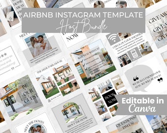 Airbnb Instagram Post Template Editable VRBO Social Media - Etsy
