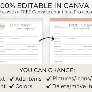 Editable Event Planner Contract Template Event Planner Client - Etsy