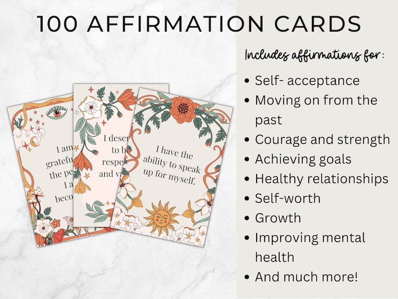 Affirmation Cards, Printable Positive Affirmation Quotes, Self ...