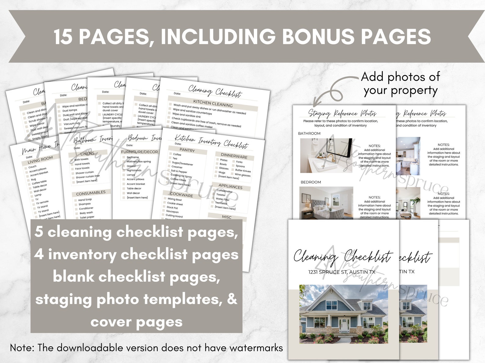 Airbnb Checklist Template Bundle, Editable Airbnb Inventory Checklist ...