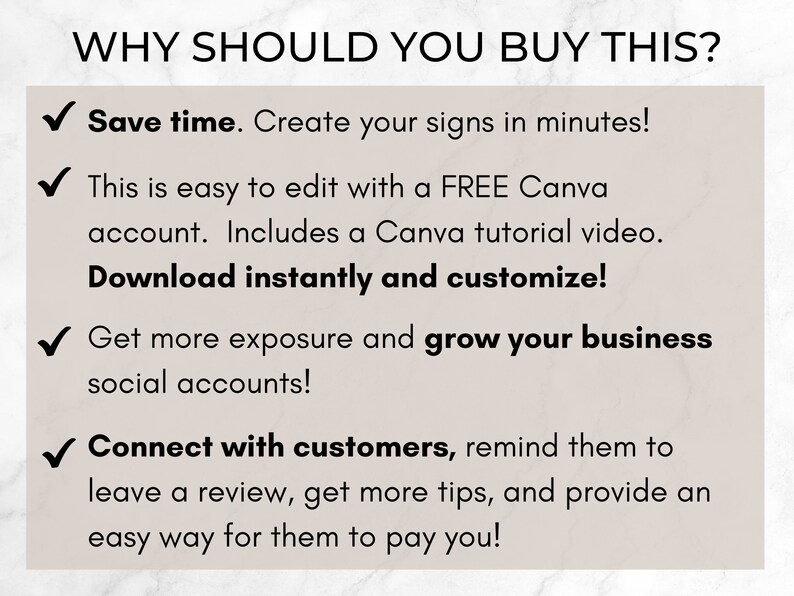 Social Media Sign Bundle QR Code Sign Template Lets Get - Etsy