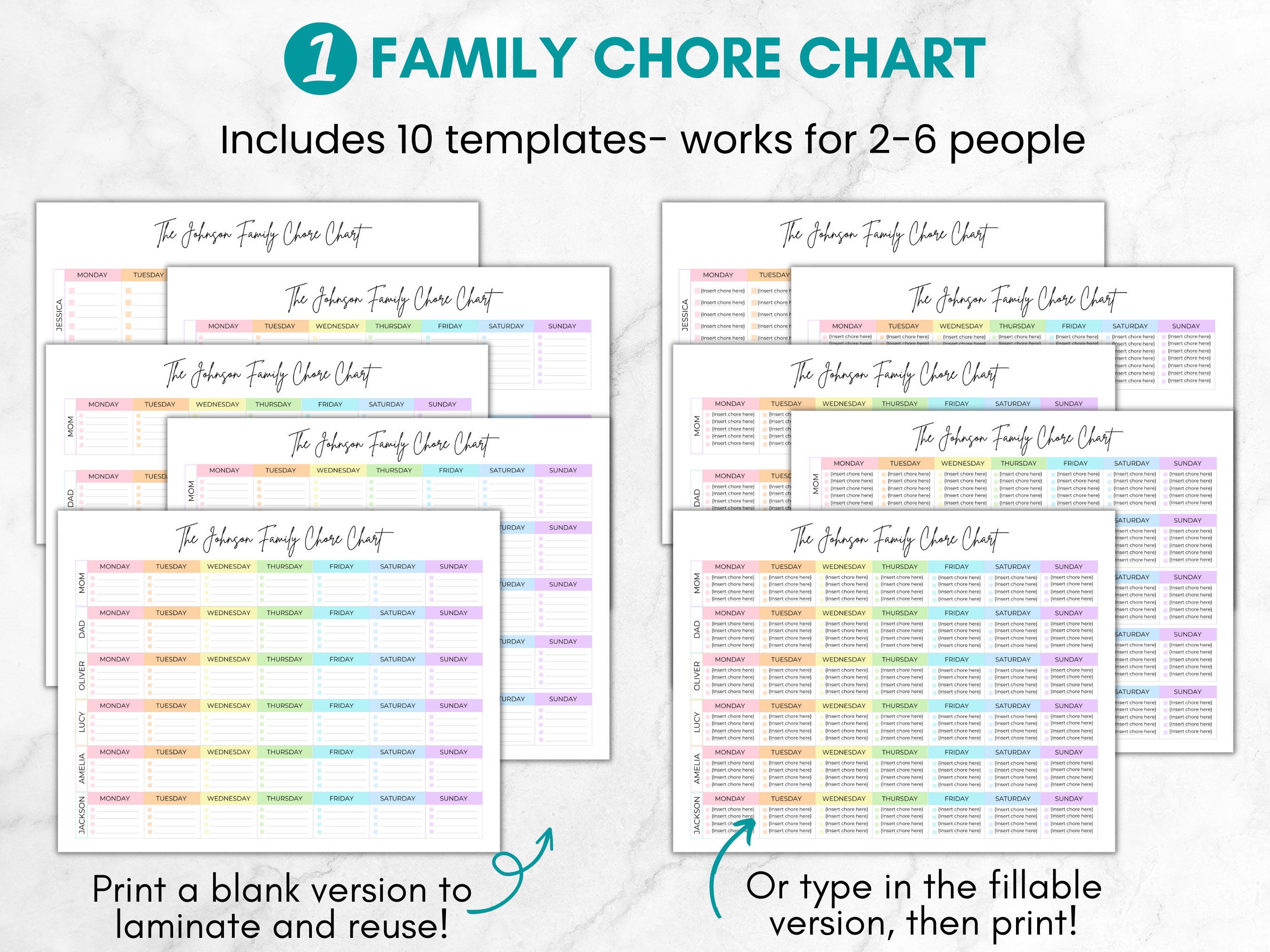 ADHD Cleaning Checklist Bundle, Editable ADHD Cleaning Planner, Adult ...