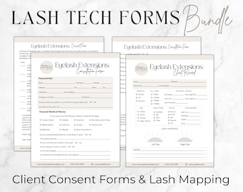 Lash Extension Client Intake & Waiver Form - Etsy