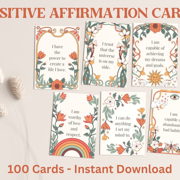 Printable Self Love Affirmation Cards - Etsy